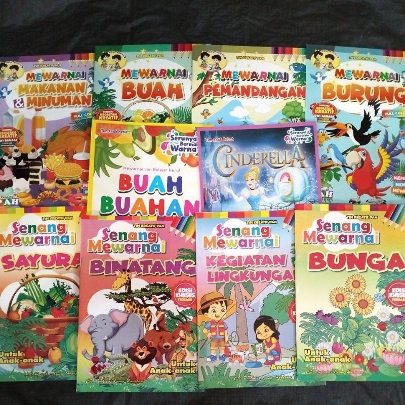 Coloring Book For Preschool Children/TK/SD | Shopee Malaysia