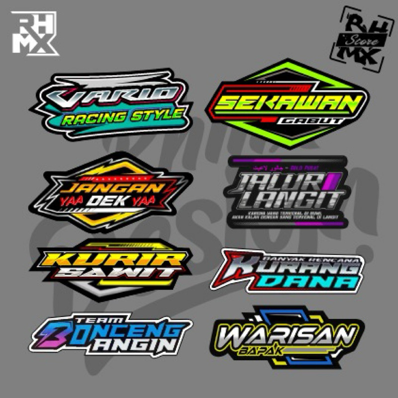 Vario racing racing racing pack sticker, Latest viral Motorcycle ...