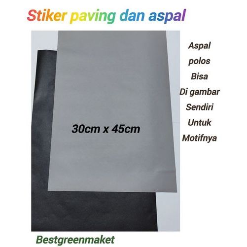Asphalt road and paving stickers with miniature diorama mockup material ...