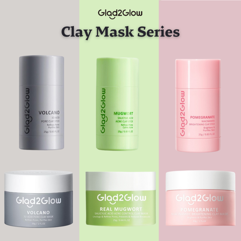 Glad2glow Volcano Mugwort Clay Mask Face Mask Face Cleansing Stick ...