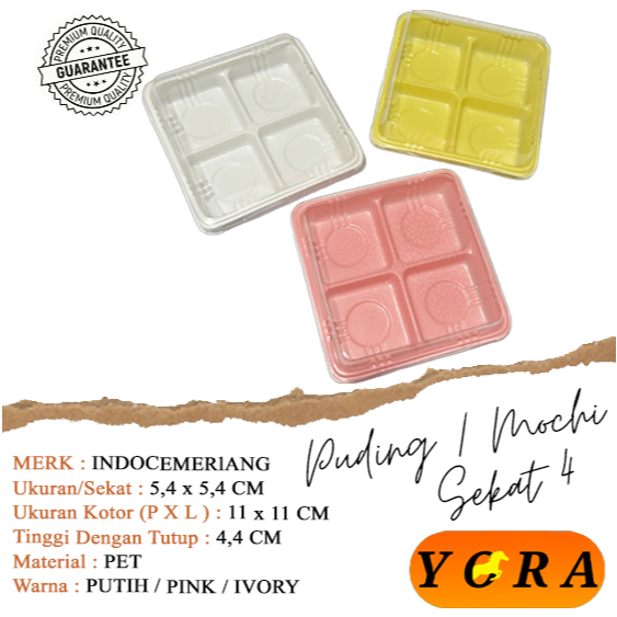 Mika mochi Tray 4 compartments + lid / Mika mochi Mooncake Mooncrispy ...