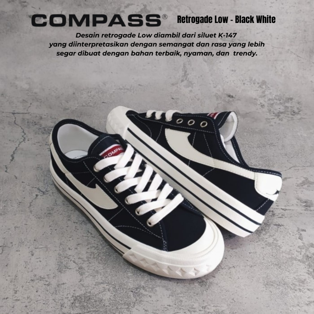 Compass Retrograde Low Retrogade Compass Shoes For Men And Women Black ...