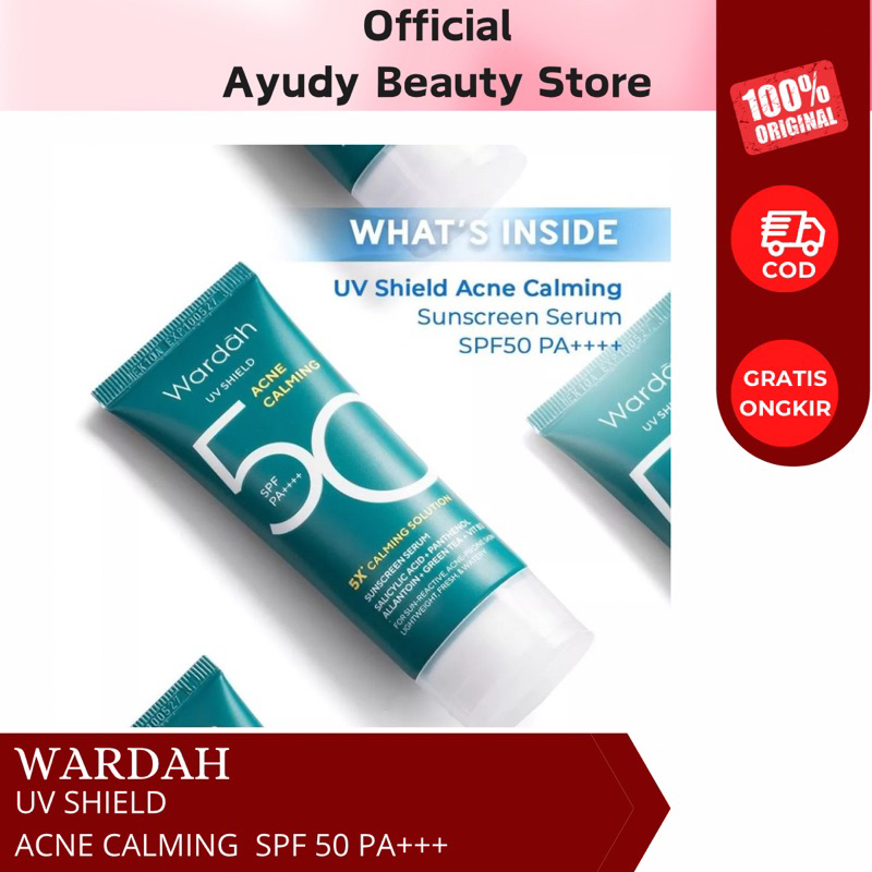 Wardah - NEW UV SHIELD ACNE CALMING SUNSCREEN SERUM SPF 50 PA++++ 25g ...