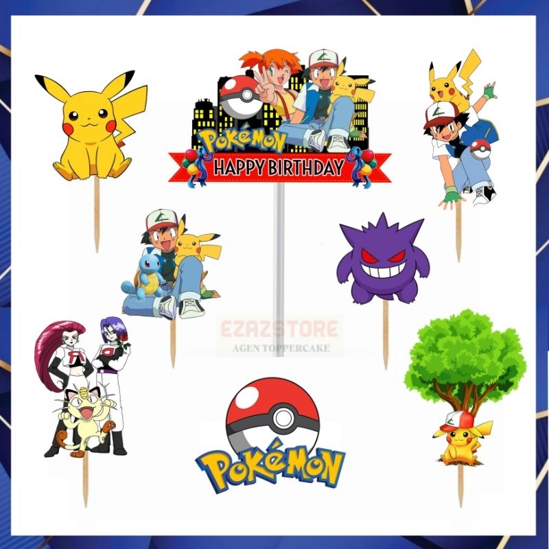 Pokemon toper, pokemon character cake toper, pokemon cake toper ...