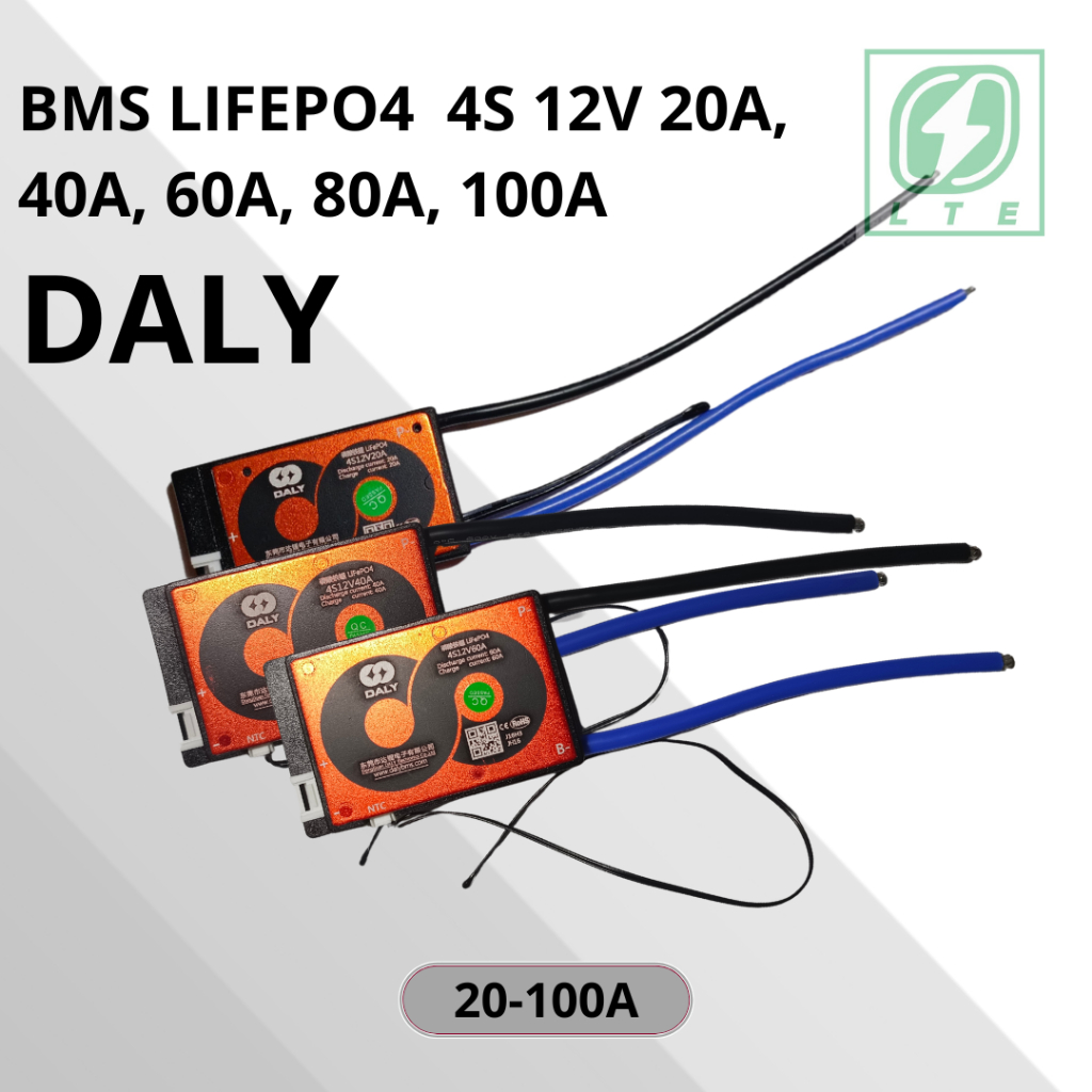 Bms DALY 4S 12V LifePO4 20A, 40A, 60A, 80A, 100A | Shopee Malaysia