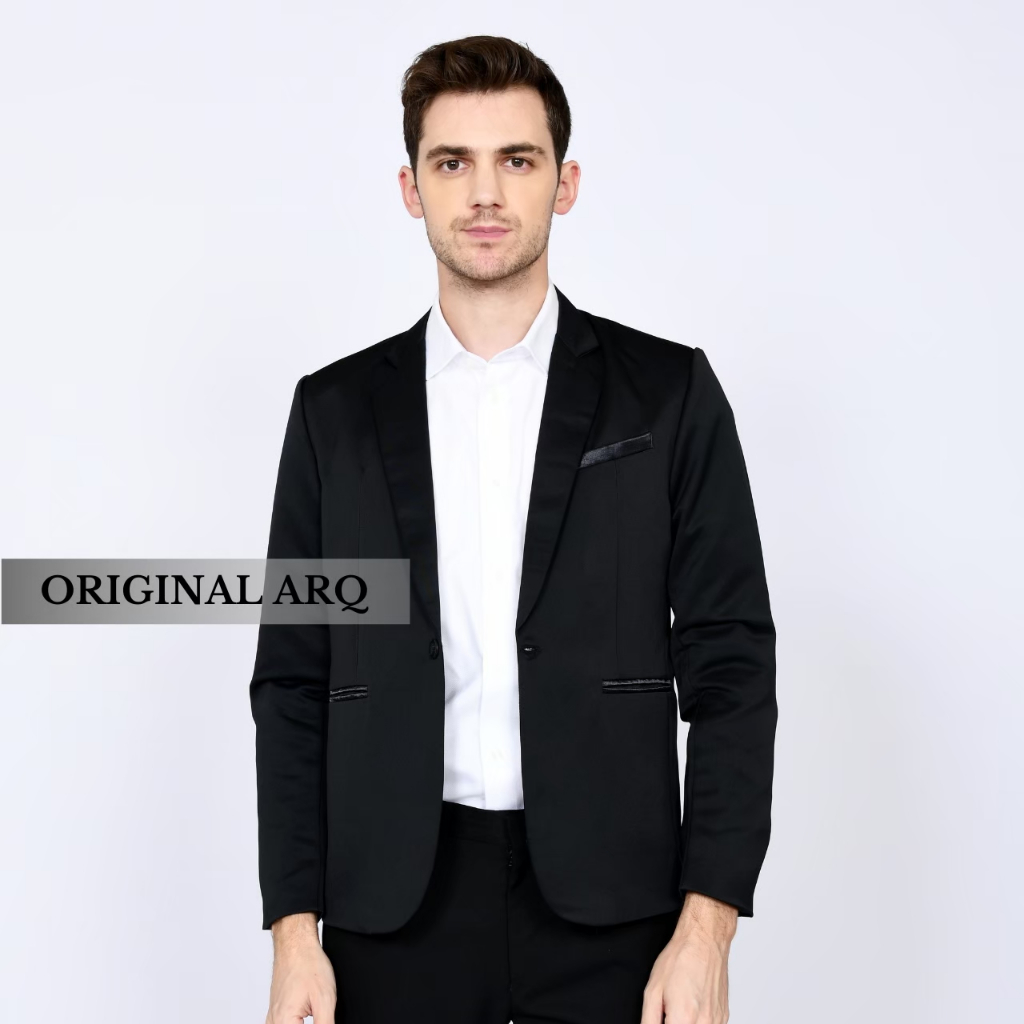 HITAM METRIX BLACK BLAZER JAS LATEST MEN'S SLIMFIT BLAZER JAS / WEDDING ...