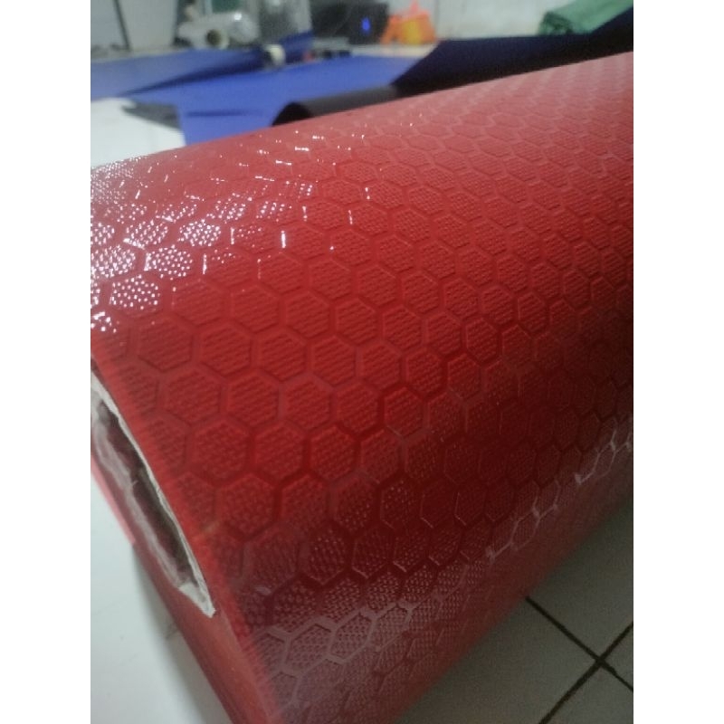 MERAH Glossy Red HEXAGONAL PVC HARDCASE Layer 120cm High | Shopee Malaysia