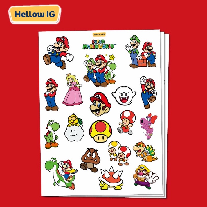 Sticker PACK SET SET MARIO BROS MARIO BROSS STICKER Bottle STICKER Cute ...