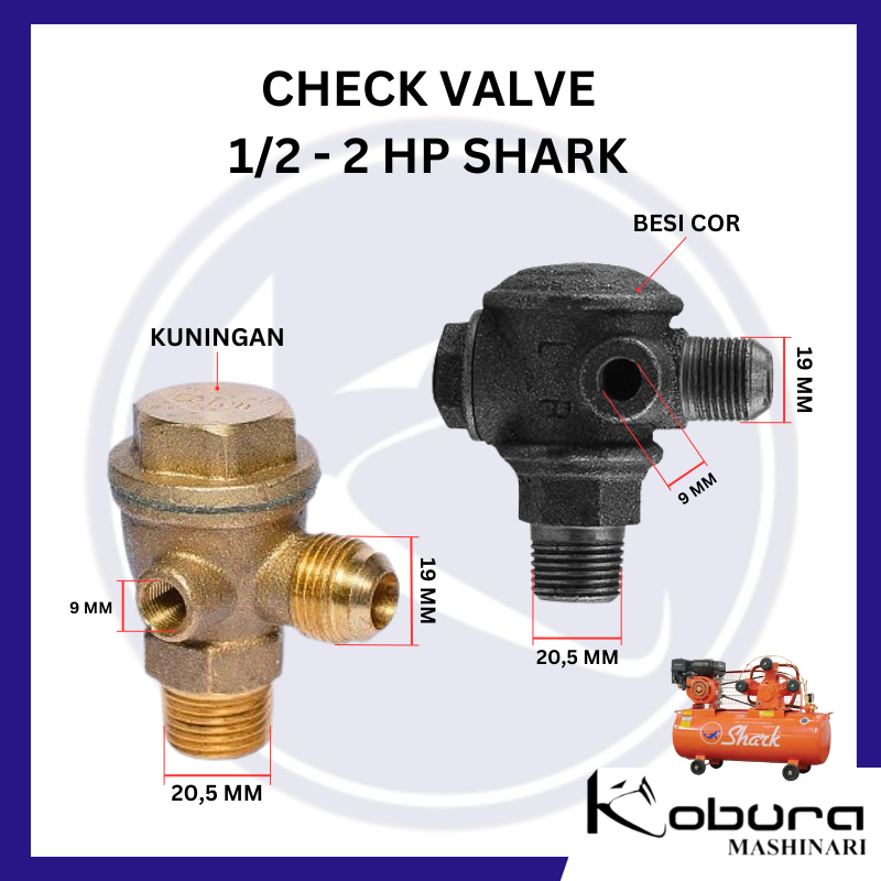 Check Valve 1/2-2 HP Shark Material Brass And Cast Iron Tank Valve One ...