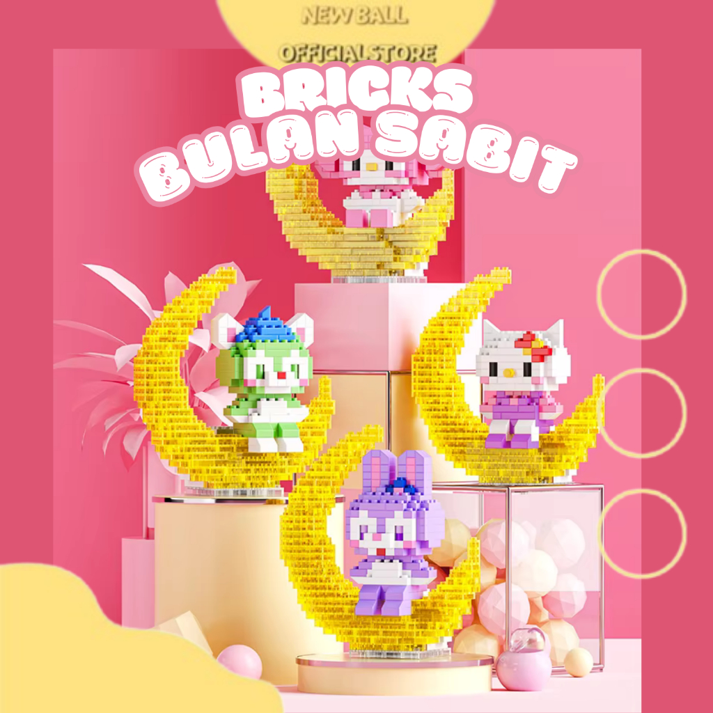 Newball Nano Block Crescent Moon Model Building Blocks Building Toys 3D ...