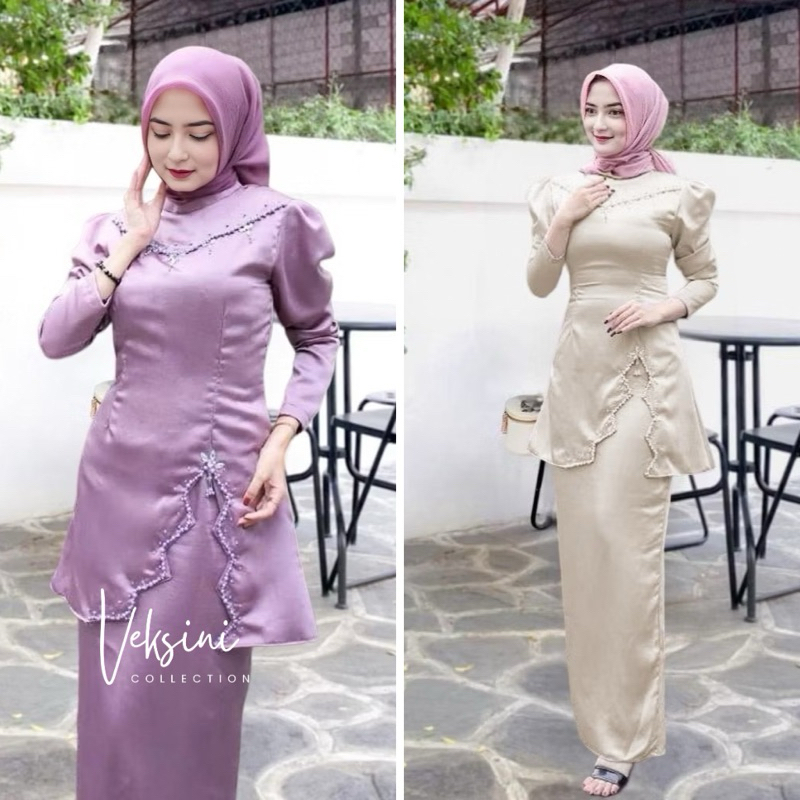 Baju Kurung Melayu Suit Baju Kurung Modern Malaysia Women's Dress Sequin Suit Contemporary ...