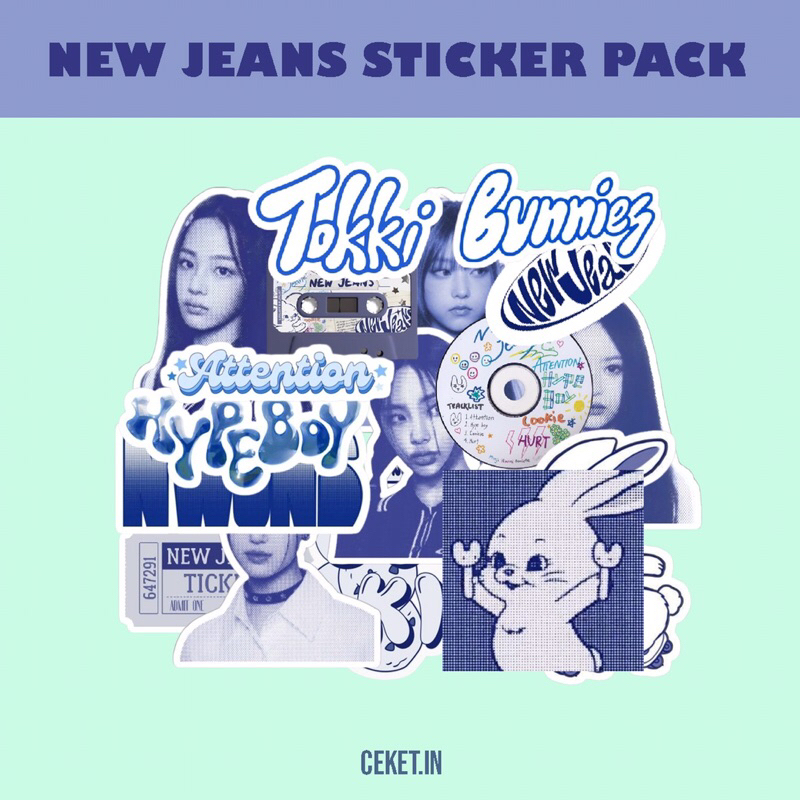 New Jeans Sticker Pack A6 (17pcs) | Shopee Malaysia