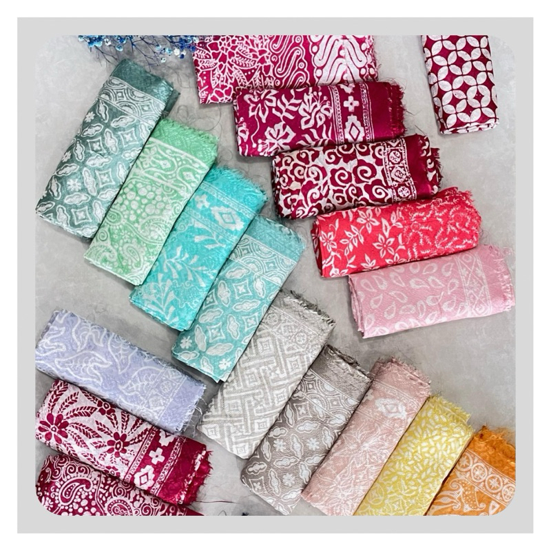 Sekelir pastel stamped viscose batik cloth | Shopee Malaysia