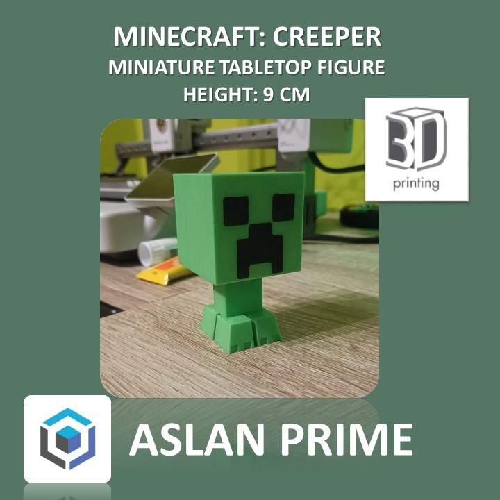 Minecraft CREEPER - CUTE LITTLE TABLETOP DESKTOP FIGURE Display Table ...