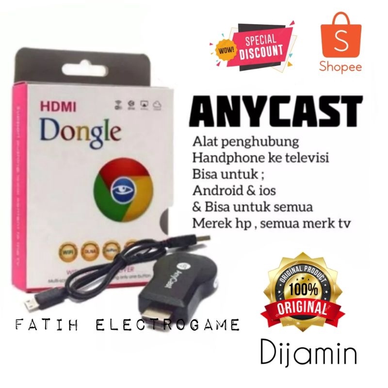 Anycast DONGLE MIRACAST Tool To Connect HP To LED TV Connecting HP To ...