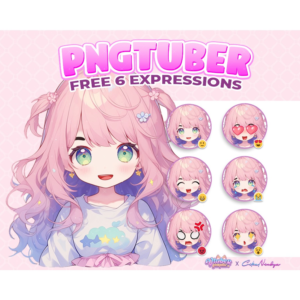 Cute and Unique PNGTuber Character Designs for Gaming Streaming ...