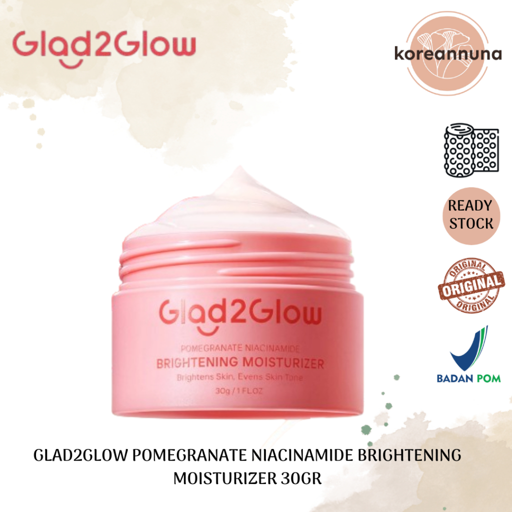 Glad2glow Pomegranate 5% Niacinamide Brightening Moisturizer ...