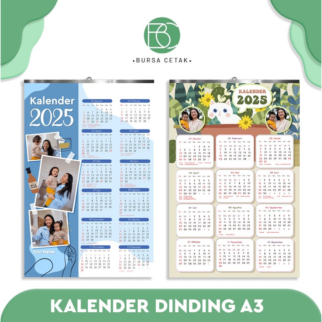 Bursa Print - Print 2025 Wall Calendar Custom Photo / Print Calendar ...