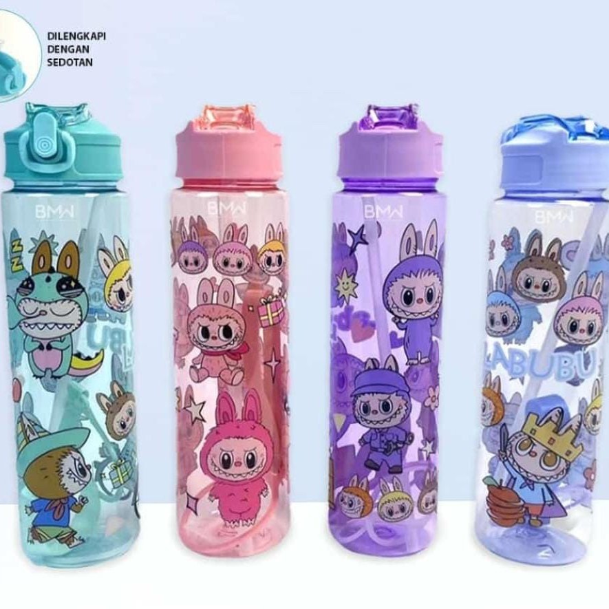 Labubu Character School Children's Drinking Bottle Transparent Plastic ...