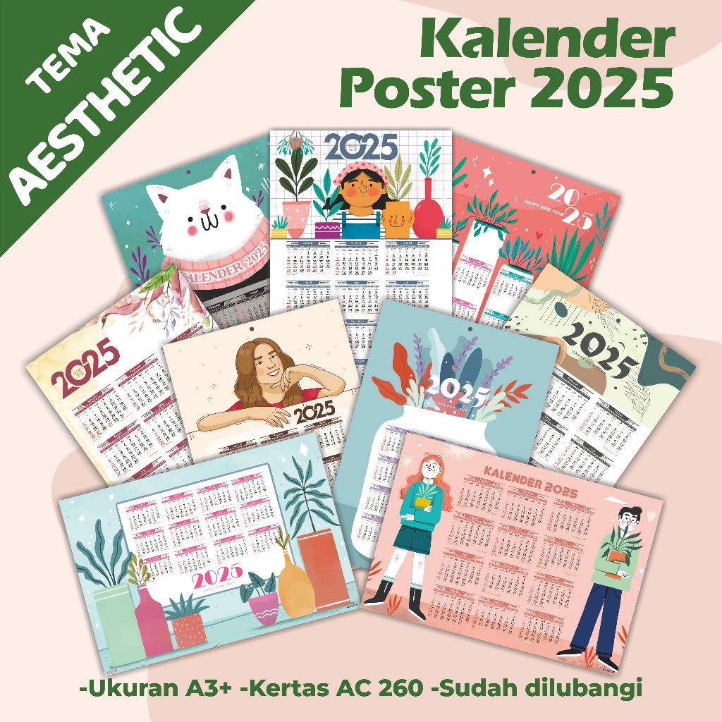 Aesthetic poster Calendar - wall poster calendar - wall calendar ...