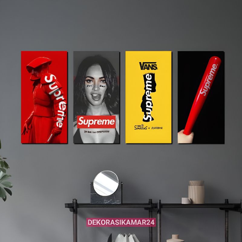 Aesthetic room decoration supreme Streetwear wall Poster - Display ...