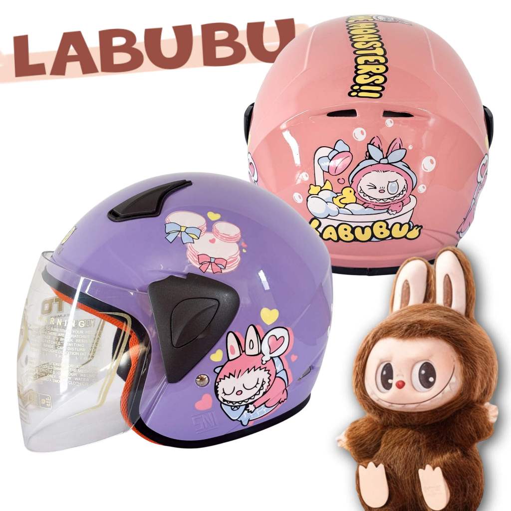 Cute Children's Helmet with Labubu Motif for Ages 2 to Ramaja / Adults ...