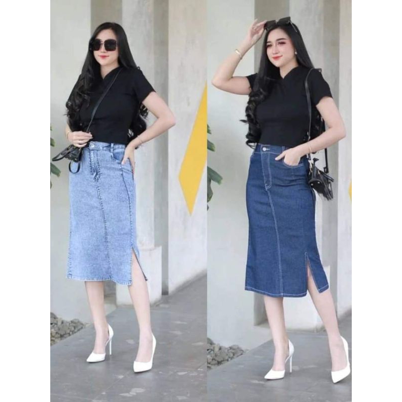 Rok NYCTA SHORT JEANS 7/8 BELAH DENIM WOMEN HAIGHWAIST WOMEN KOREAN ...
