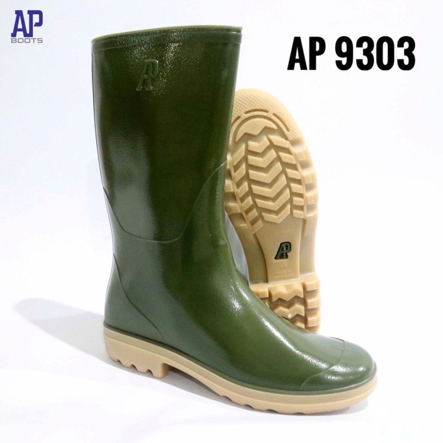HIJAU Green Rubber Men's Women's Boots / Gardening Project Shoes ...