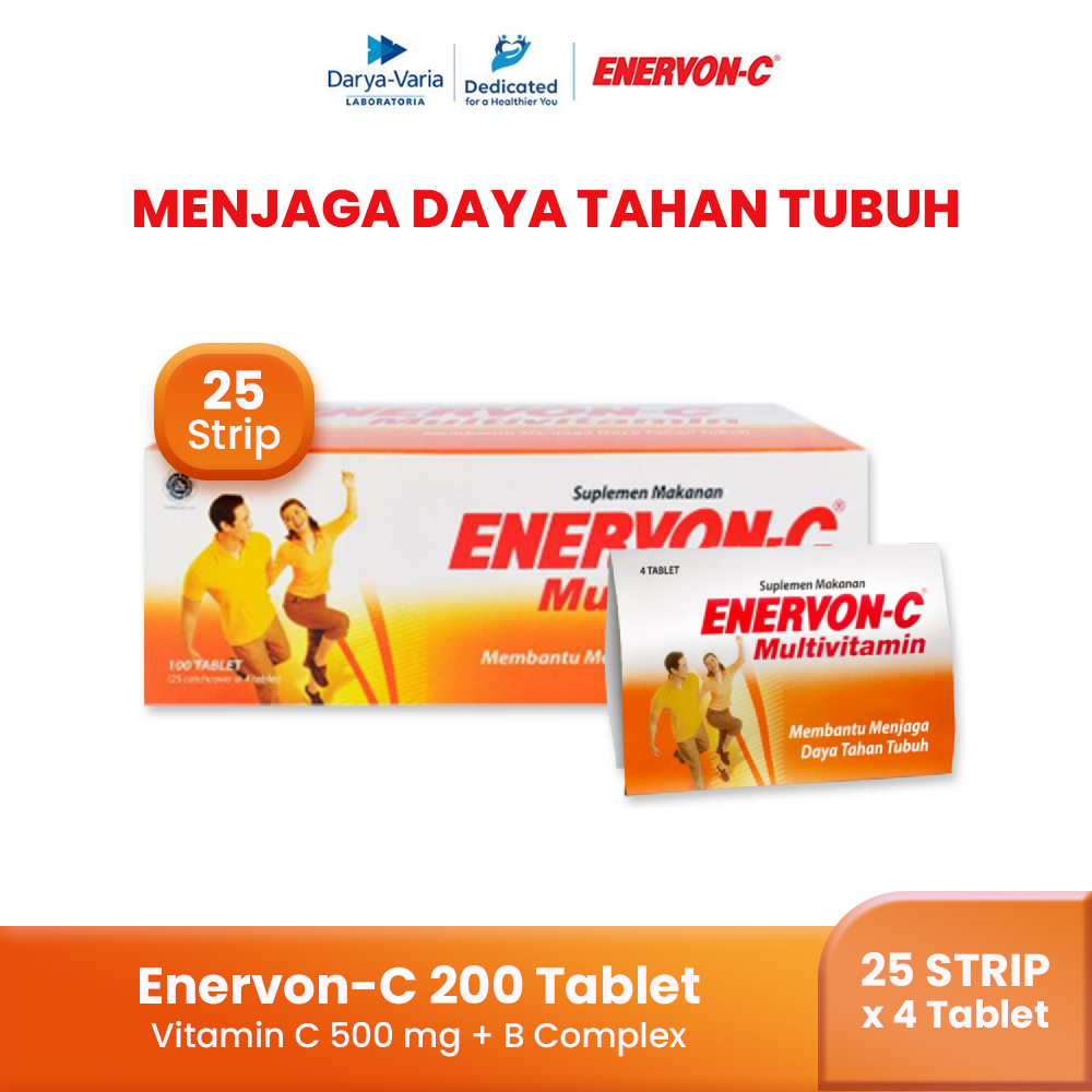 Enervon-c Vitamin C and B Complex Tablets Contains 100 Tablets (25 ...