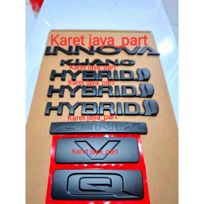 HITAM Innova Zenix logo Emblem, original matte black trunk set | Shopee ...