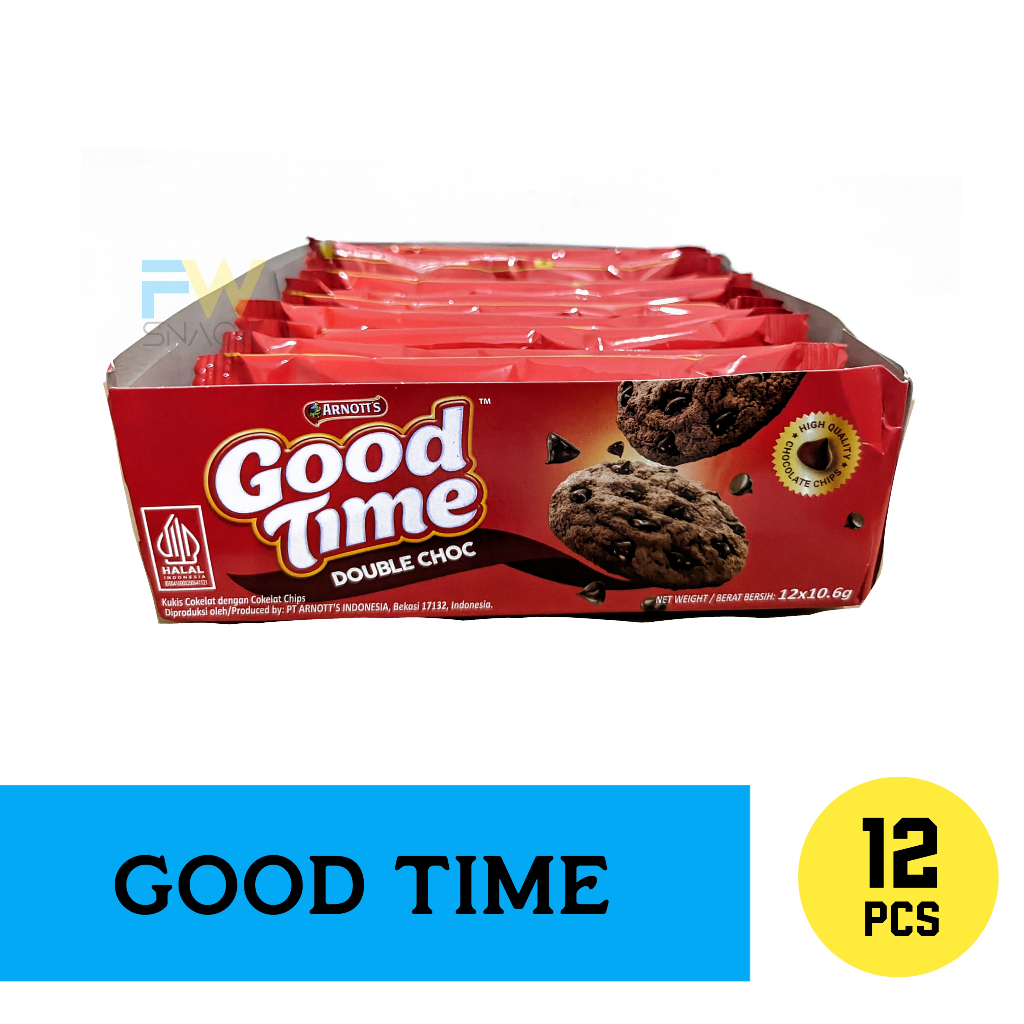 Good Time Double Choco Chips Biscuits contains 12 packs x 10.5 gr ...