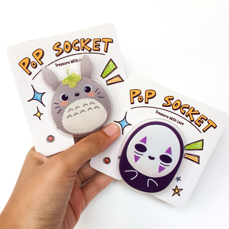 Pop Socket / Griptok / Acrylic Phone Holder Anime Ghibli and HXH ...
