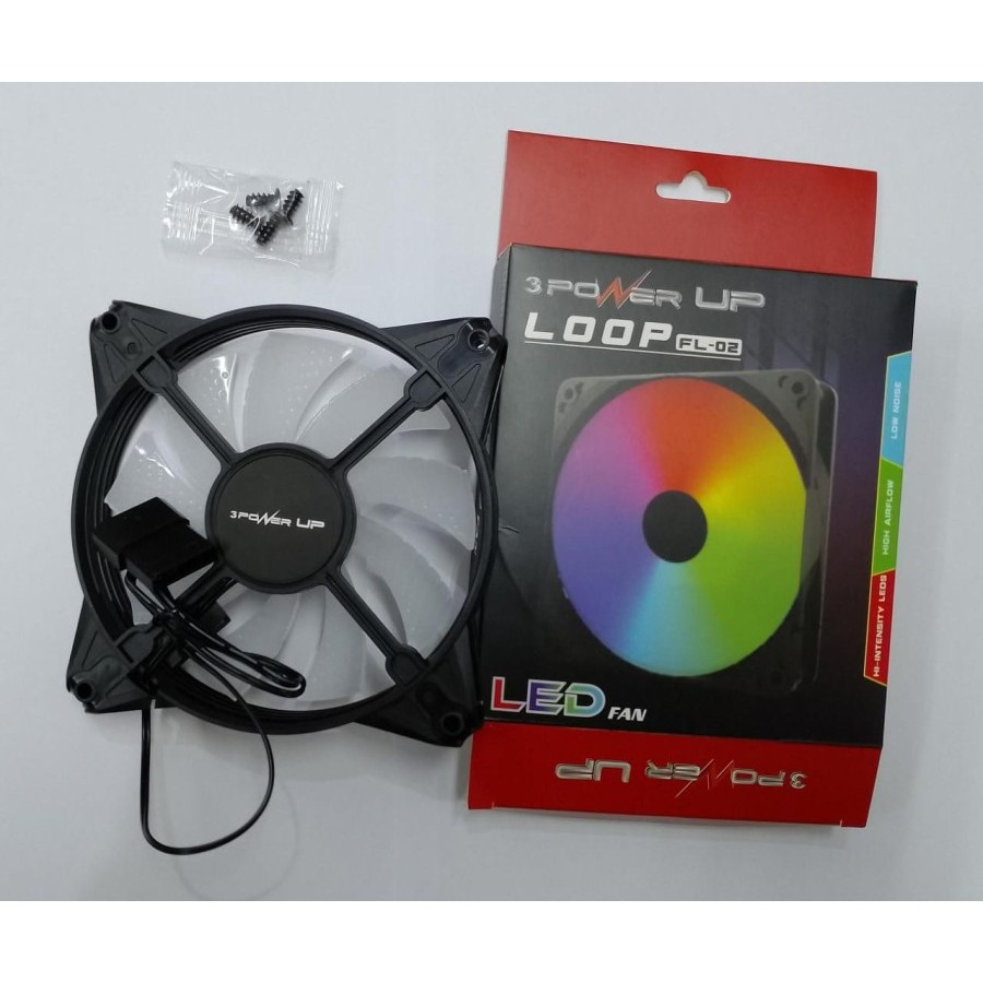 Fan Case POWER UP LOOP LED RGB Fixed Fan Casing 12cm 120mm | Shopee ...