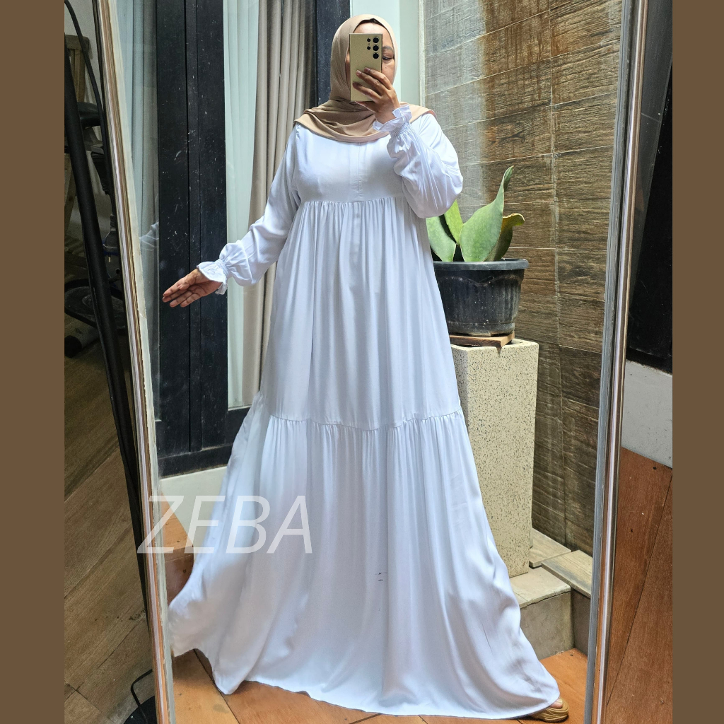KATUN Zeba | Susan Plain Jumbo Gamis LD120 - 150 Fits BB 70 -150 kg ...