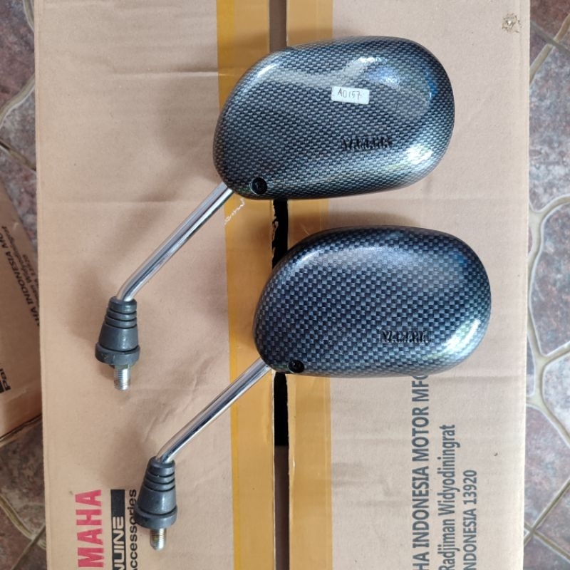 Carbon left rear view mirror for all yamaha Nouvo Mio Jupiter Z Jupiter ...