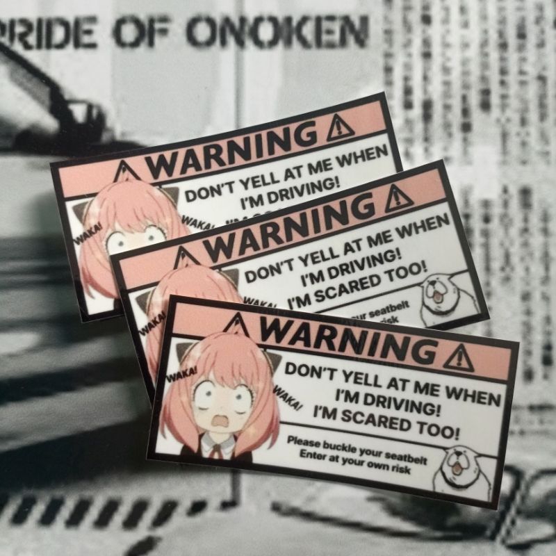 Anime warning sticker. jdm warning sticker | Shopee Malaysia