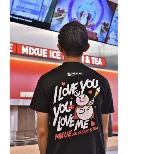 Mixue Ice Cream Employee Work T-shirt Staff Staff Worker Uniform ...