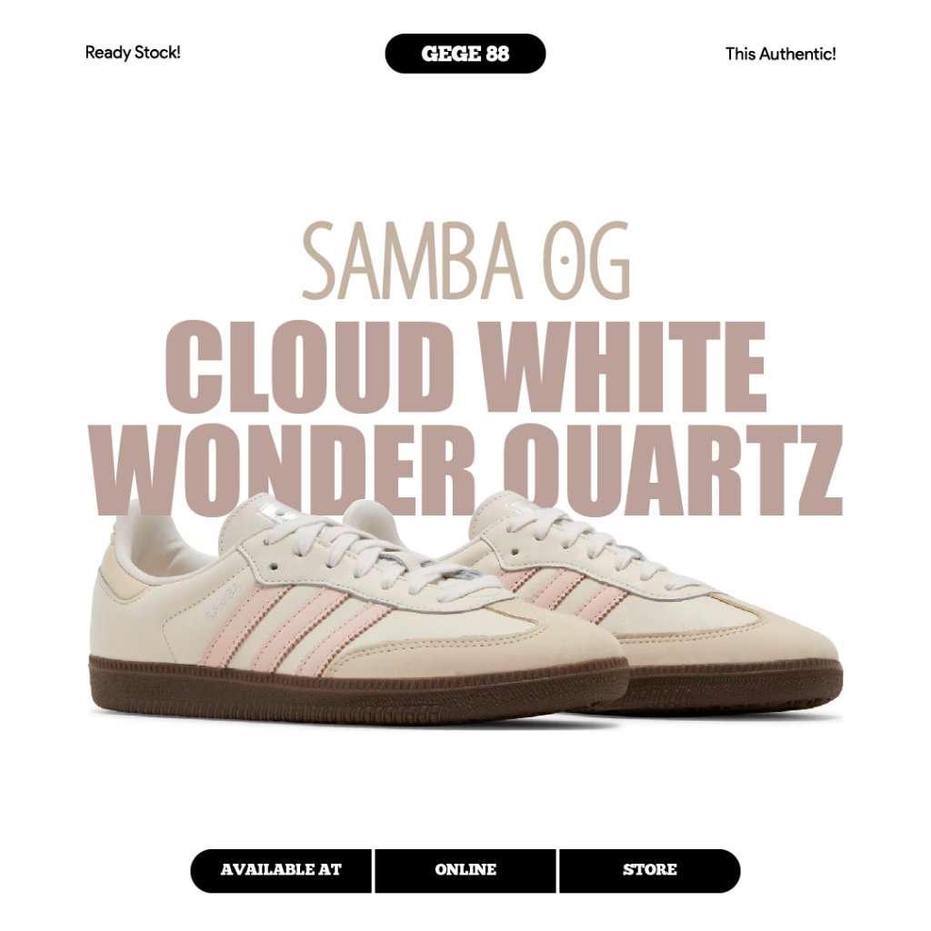 Adidas Samba OG Cloud White Wonder Quartz | Shopee Malaysia