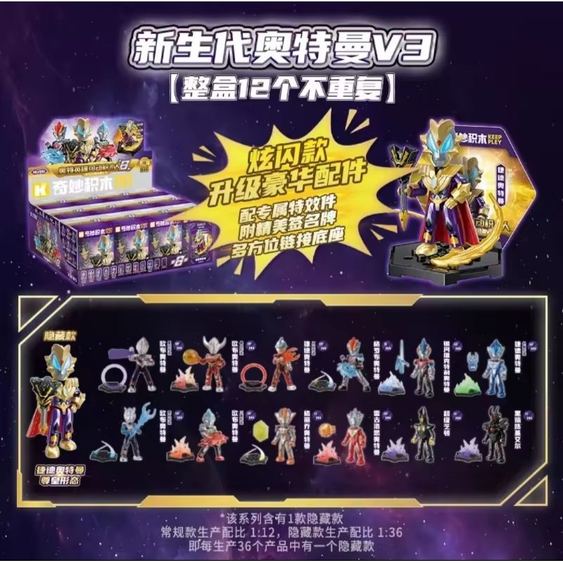 Keeppley Ultraman: Flashy Model 8th New Generation Ultraman V3 Ultra ...