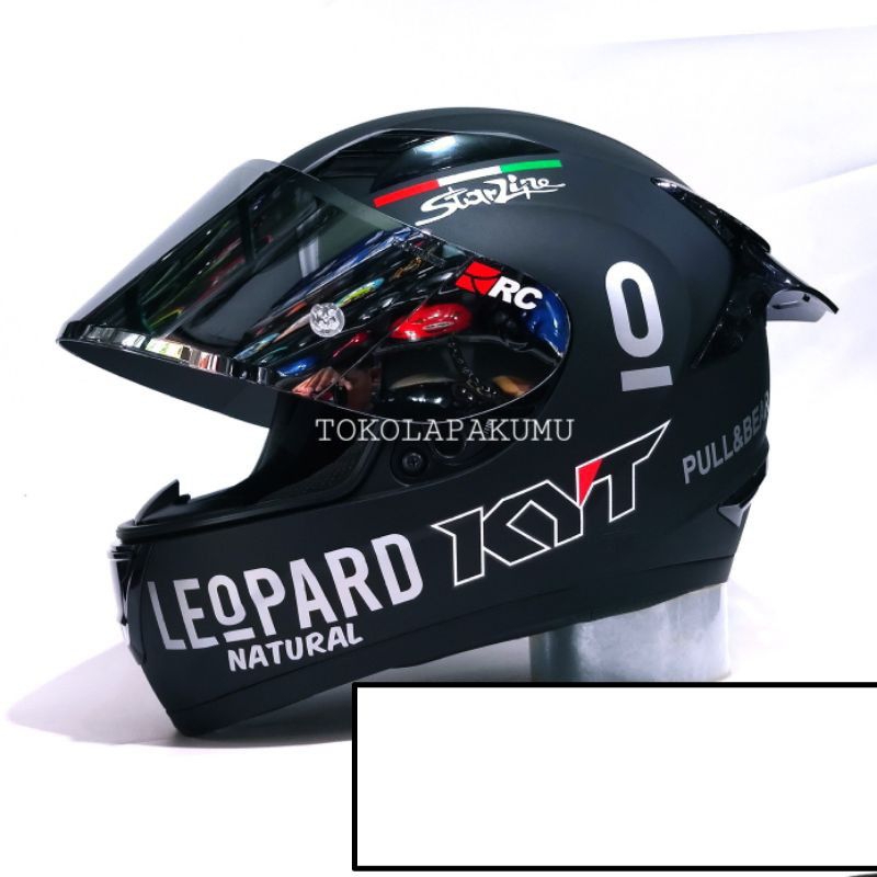 Kyt R10 Solid Black Doff Leopard Full Face Helmet Handsome Package ...
