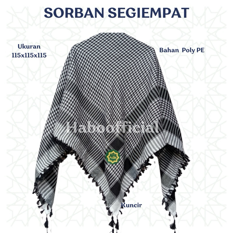 SQUARE ADULT TURBAN PLAIN TURBAN/ ARABIC TURBAN/ HAJJ SOUVENIRS ...