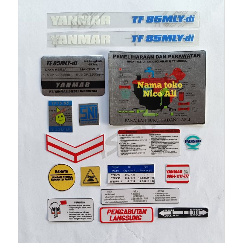 Yanmar tf85mly transparent sticker (clear) | Shopee Malaysia