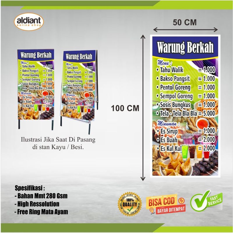 Print MMT BANNER WARUNG SELLING BANNER 100X50CM | Shopee Malaysia