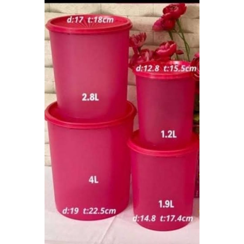 Tupperware original Deco canister set (4 sizes) | Shopee Malaysia