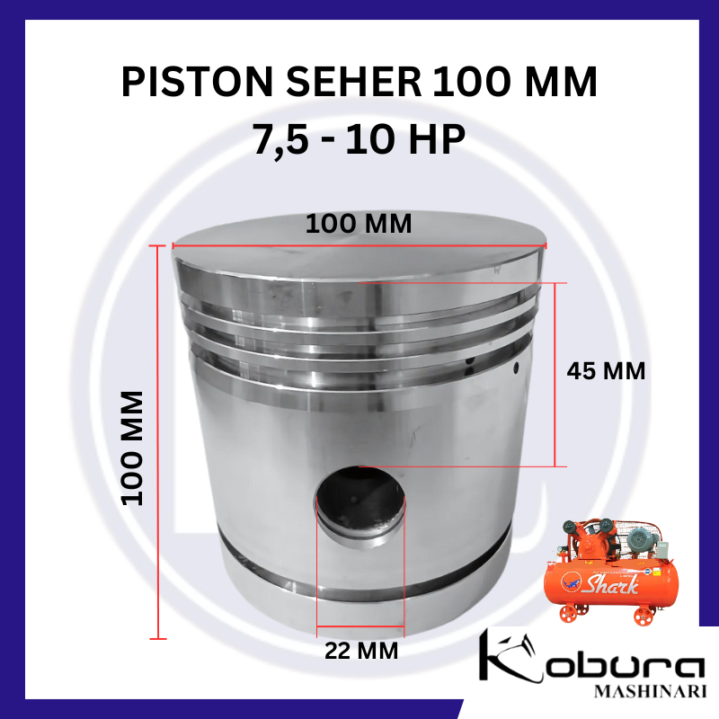MESIN Piston Piston Piston 100 mm Air Compressor Machine 7,5 - 10 HP ...