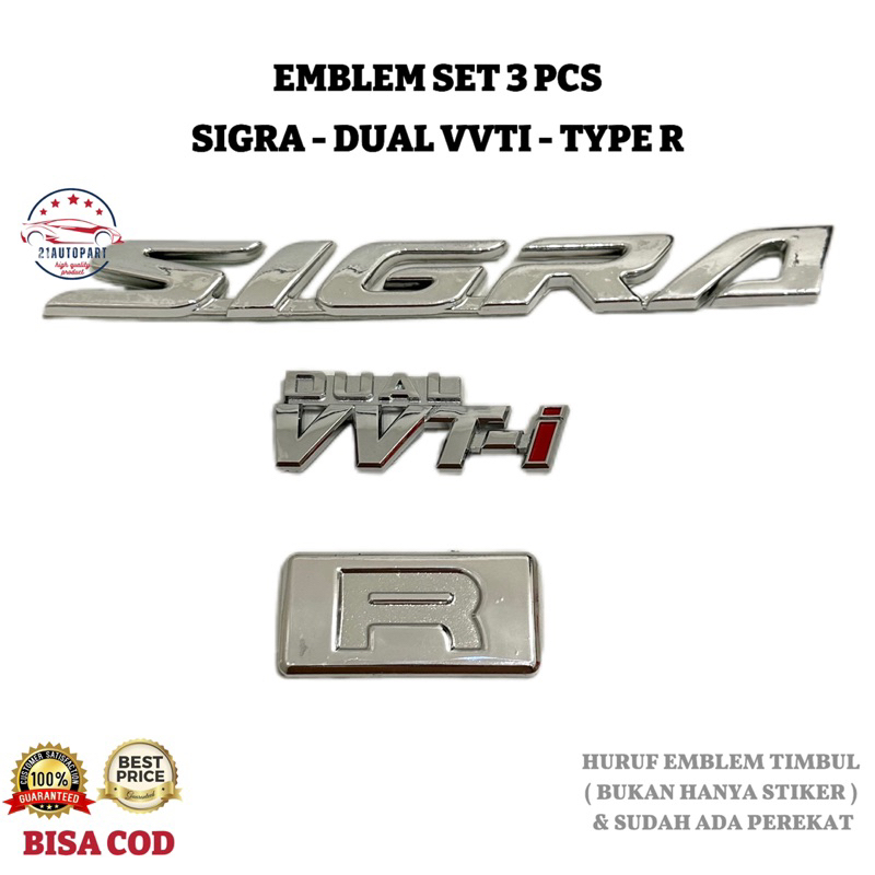 Sigra Type R Emblem Price is a Set of 3 PCS | Shopee Malaysia