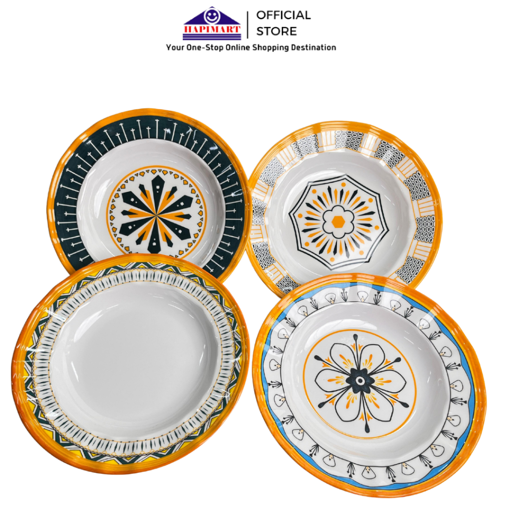 Antique Melamine Motif Dinner Plates/United Home Dinner Plates | Shopee ...