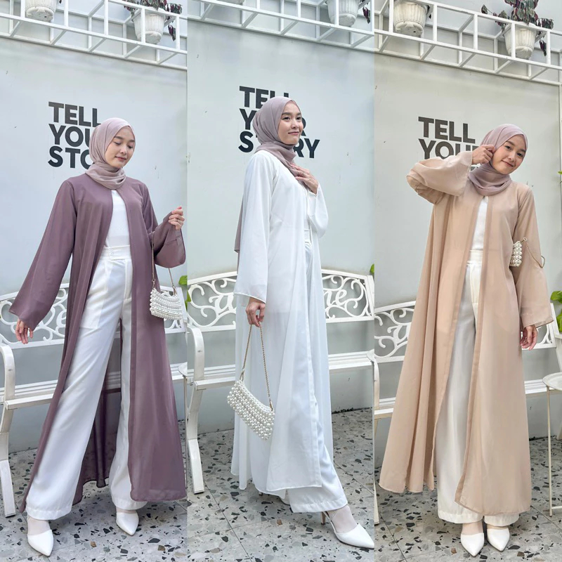 Turkish Basic Outer Abaya (OUTER ONLY) | Outer Gamis | Long Cardigan ...
