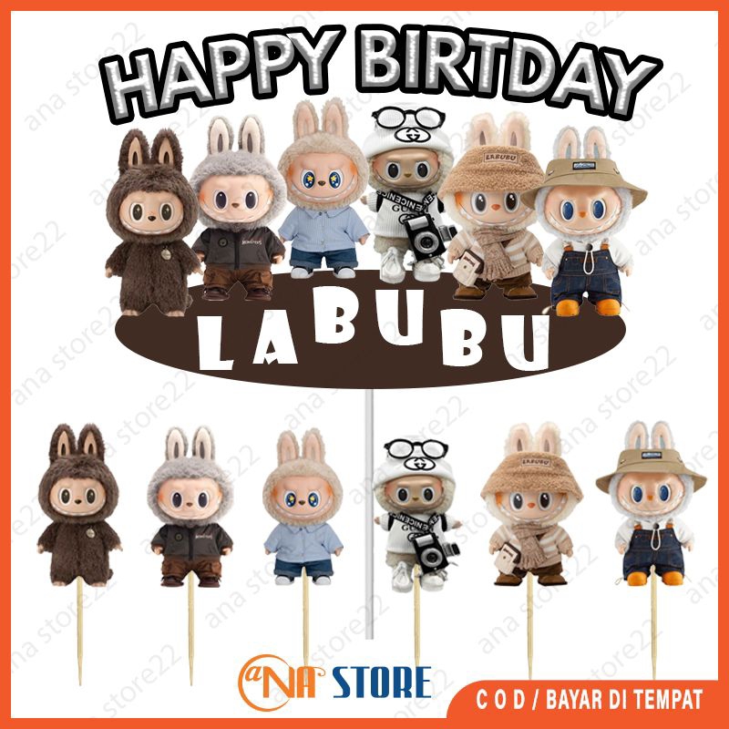 Labubu Character Topper | Labubu Happy Birthday Topper | Labubu Teacher ...