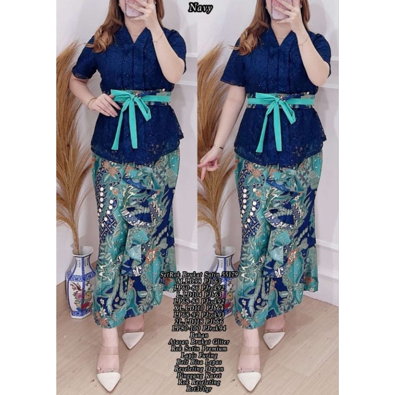 Satin brocade set 55179 | Shopee Malaysia